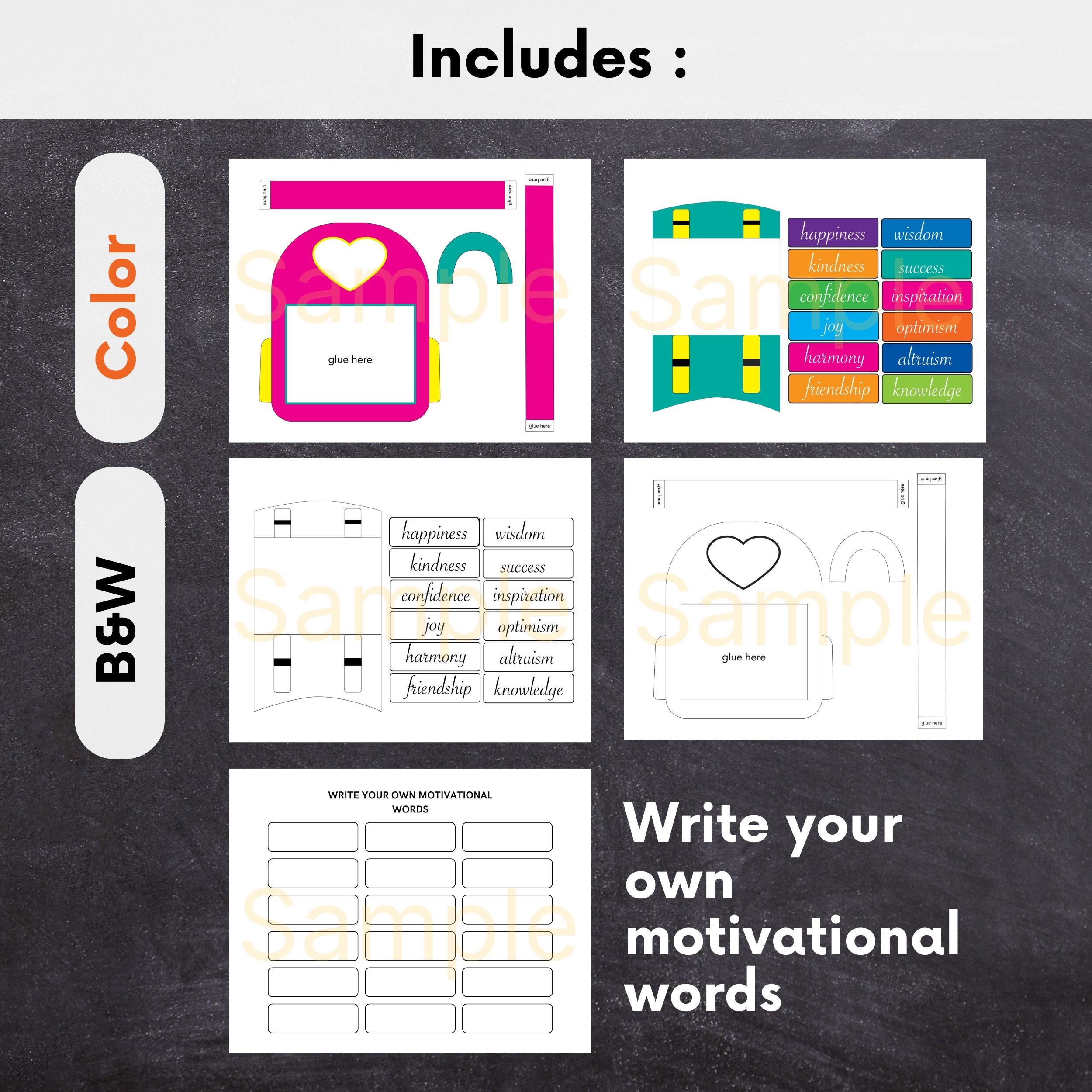 Backpack Craft Activity to Increase Motivation in Kids Back to School ...