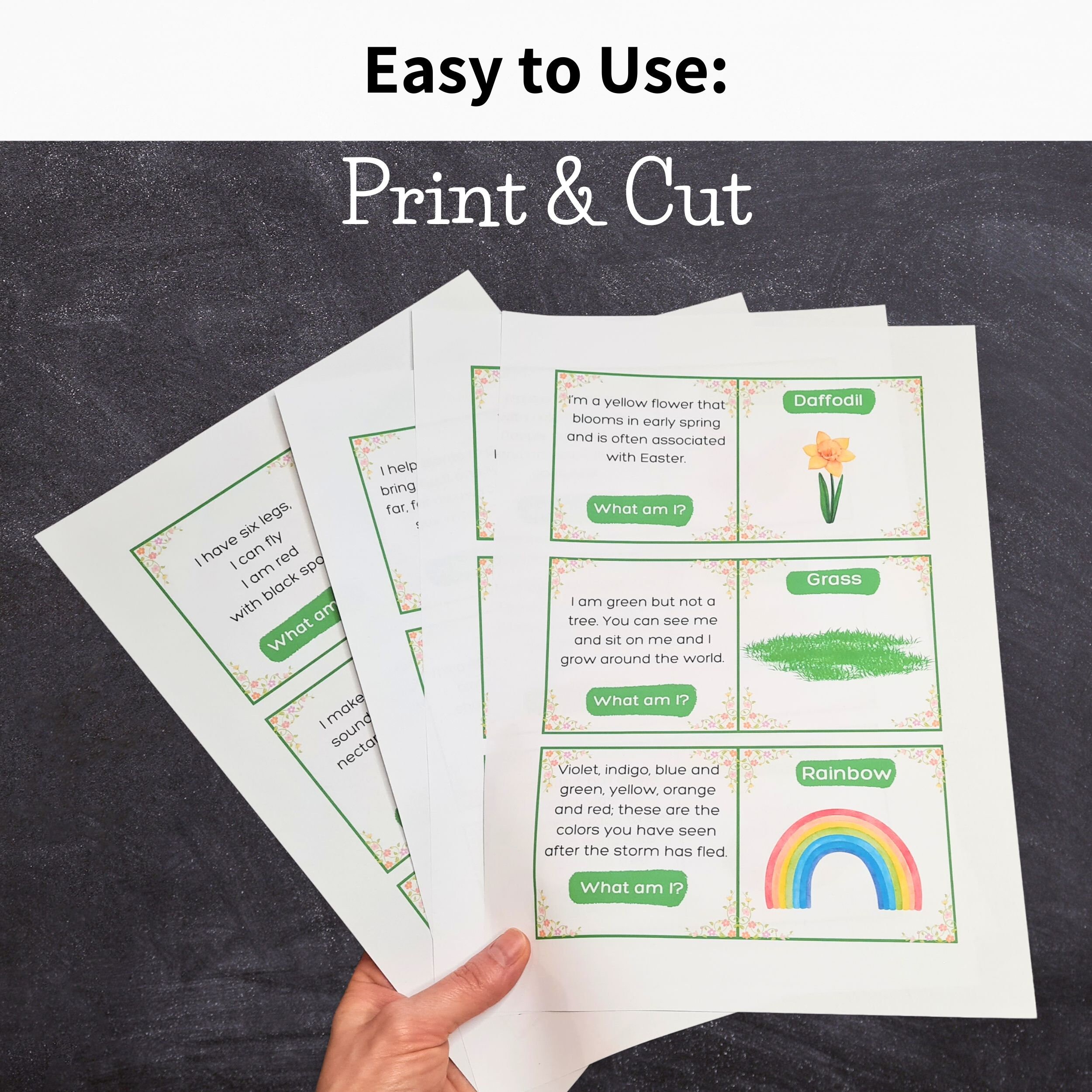 Riddles - What Am I Game. Spring Riddles . Party Riddles. Educational ...