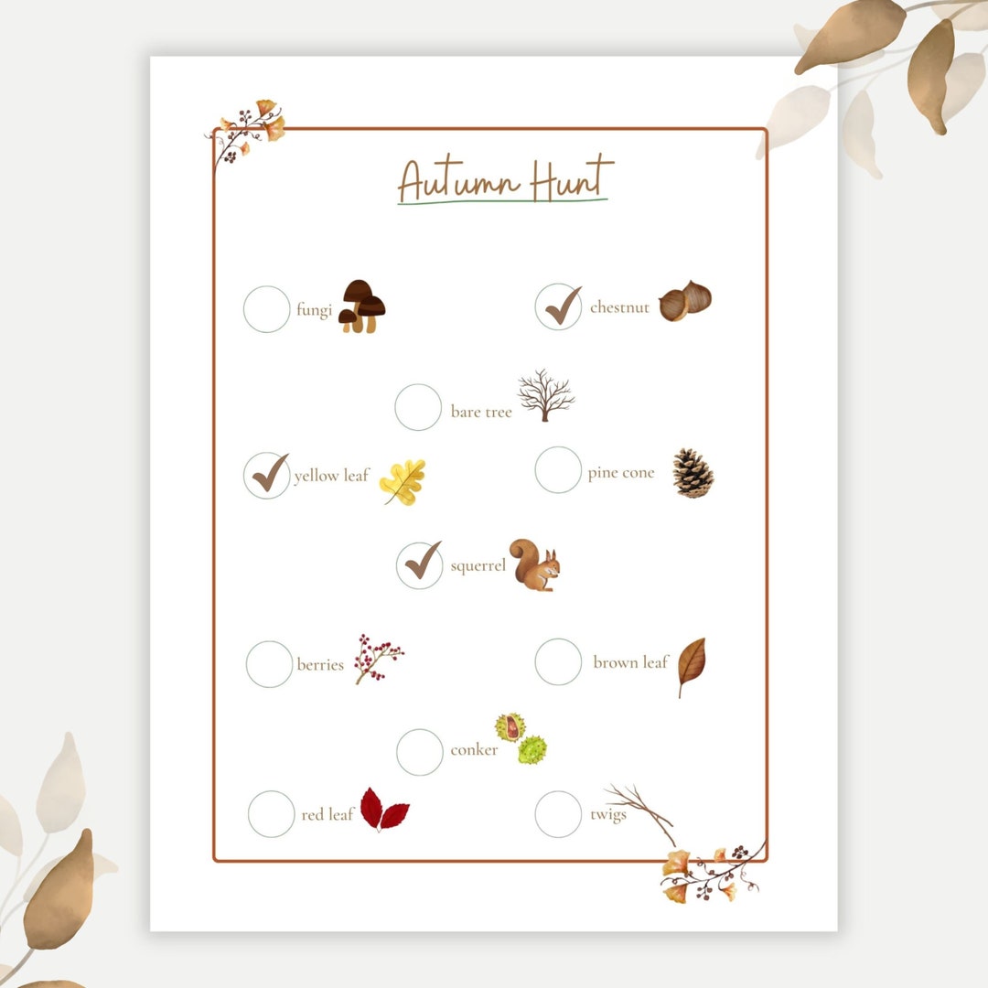Fall Adventure Hunt: Printable Scavenger Hunt for Family Fun and Nature ...