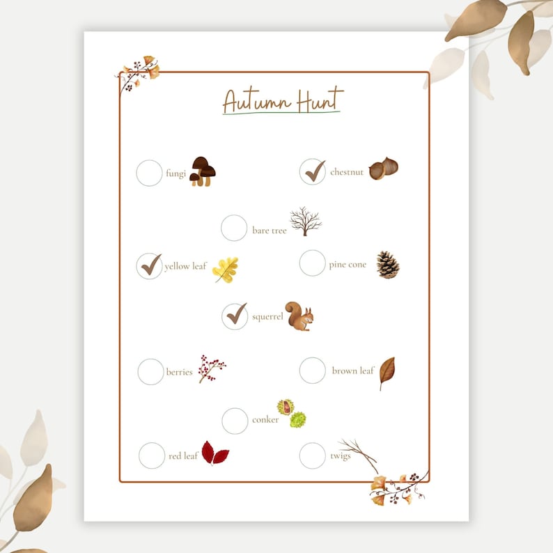 Fall Adventure Hunt: Printable Scavenger Hunt for Family Fun and Nature ...
