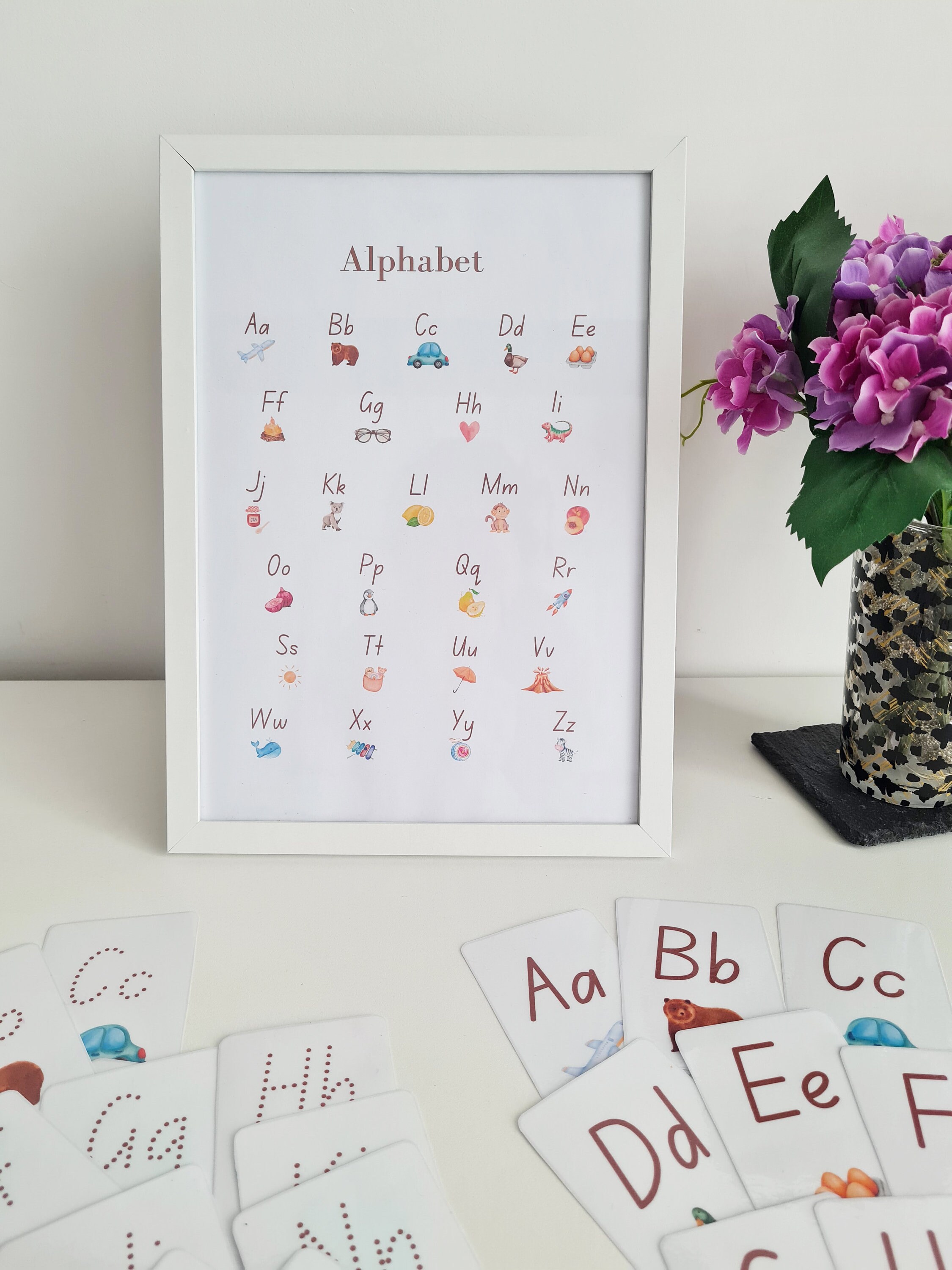 Alphabet Flashcards & Tracing Cards Free Gift ABC Poster. - Etsy