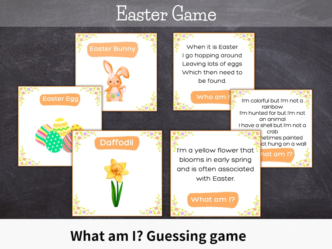 Easter Riddles: What Am I? A Guessing Game - Printable Activities for ...
