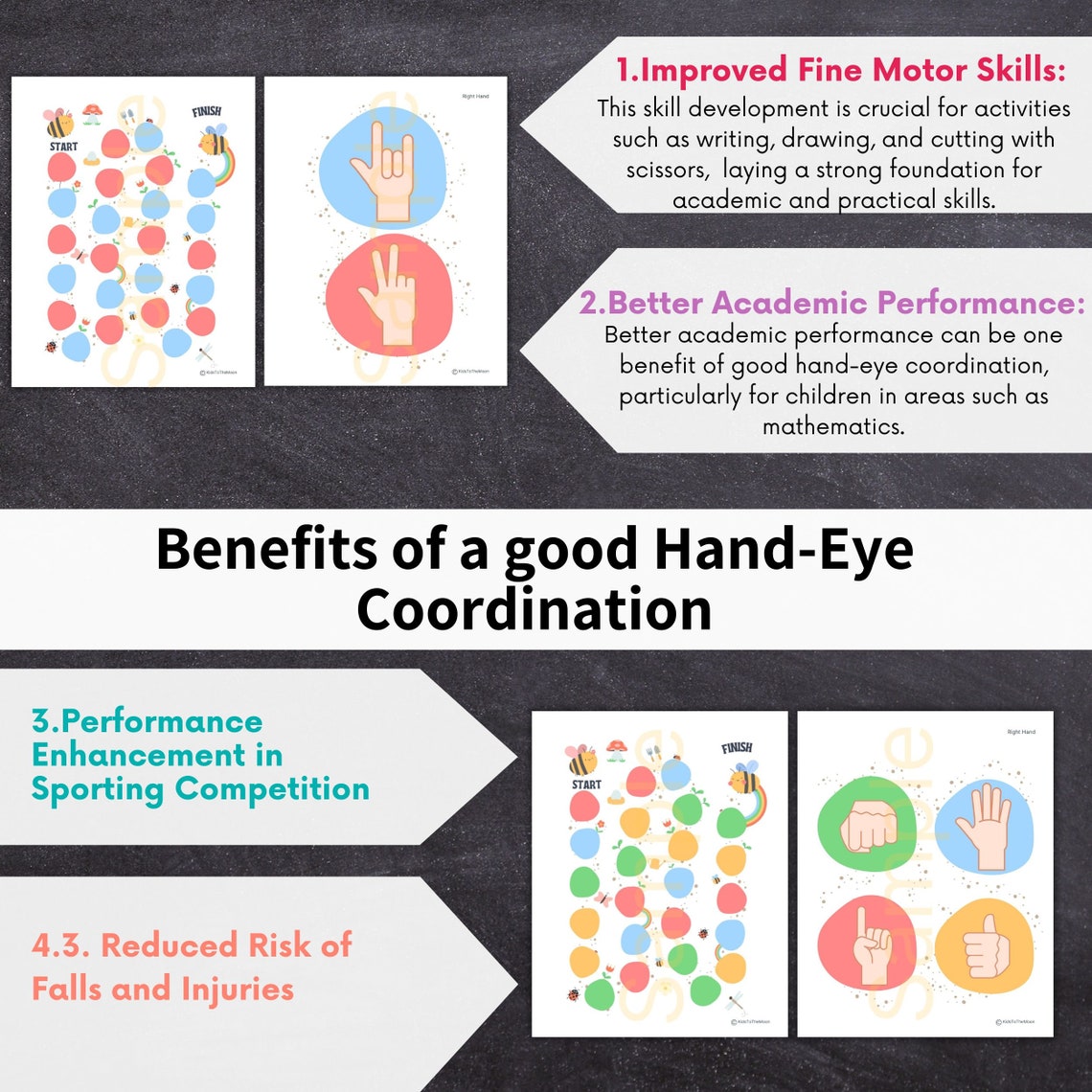 Hand-eye Coordination Board Game - Brain Teasers & Fingers Gym ...