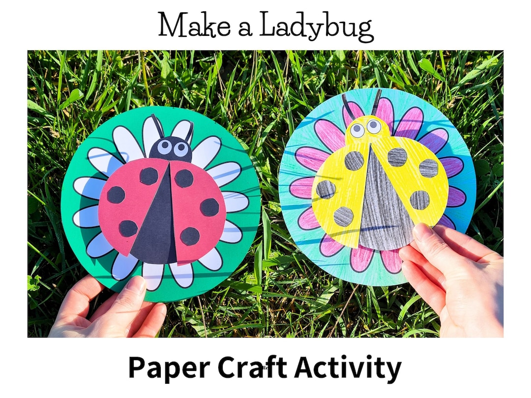 Make a Ladybug and a Flower - Insects/bugs Craft With 3D Effect - BW ...