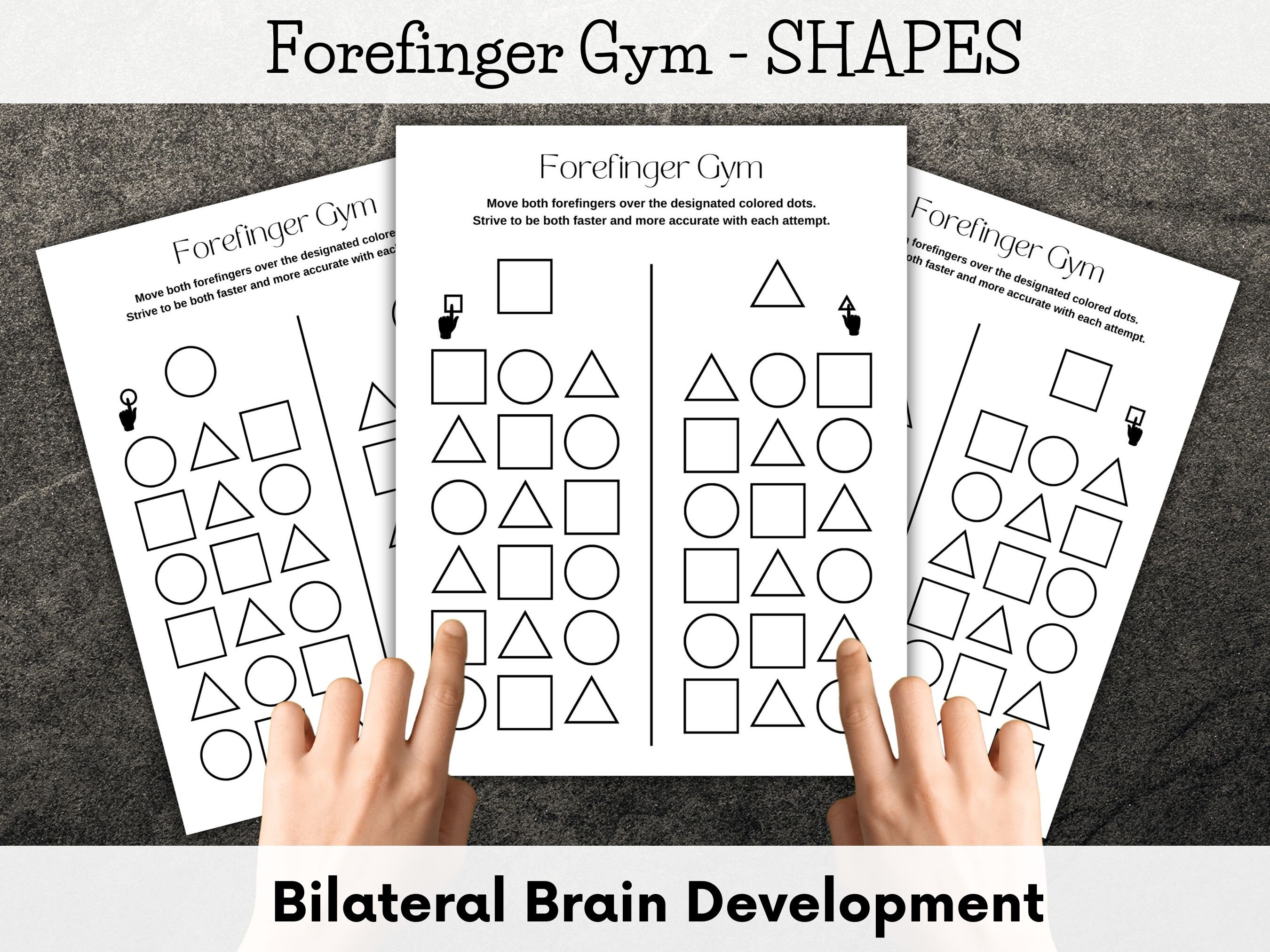 Brain Exercise and Bilateral Coordination Game With Shapes: Hand-eye ...