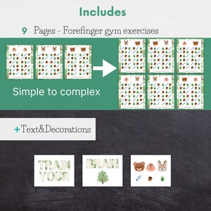 Forefinger Gym -forest Animals - Bilateral Coordination Activity ...