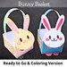 Easter Bunny Basket - Paper Craft - Print and Go Activity for Spring ...
