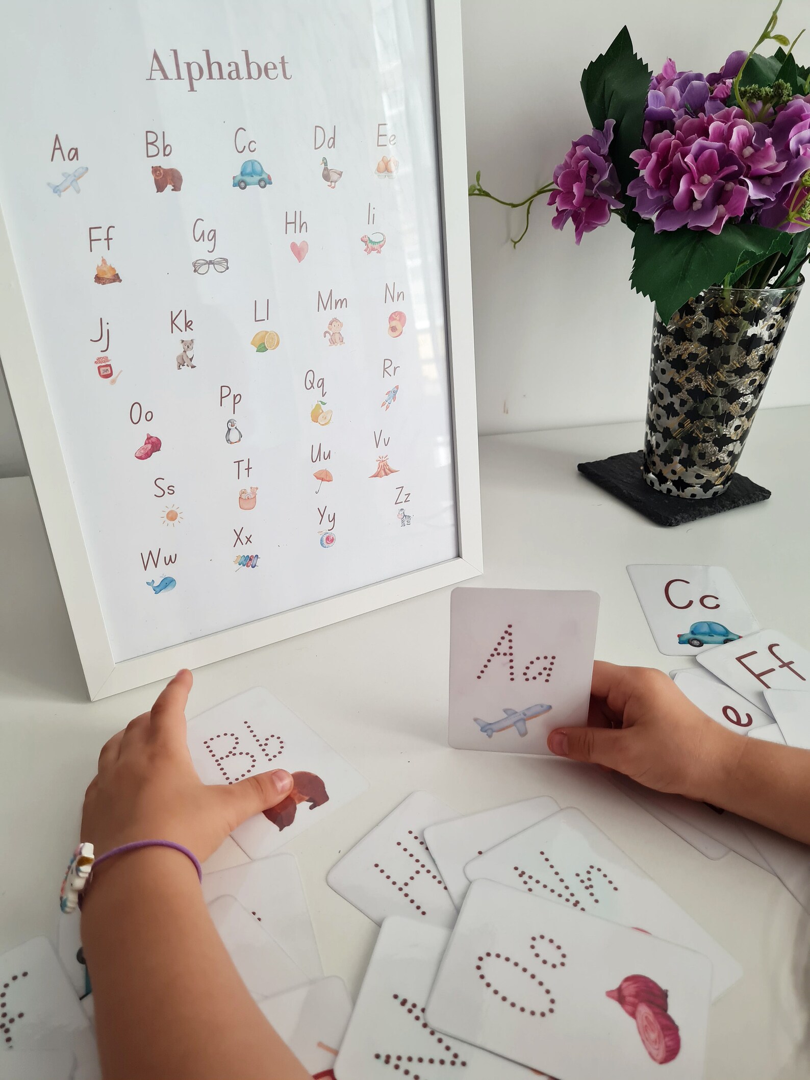 Alphabet Flashcards & Tracing Cards Free Gift ABC Poster. - Etsy