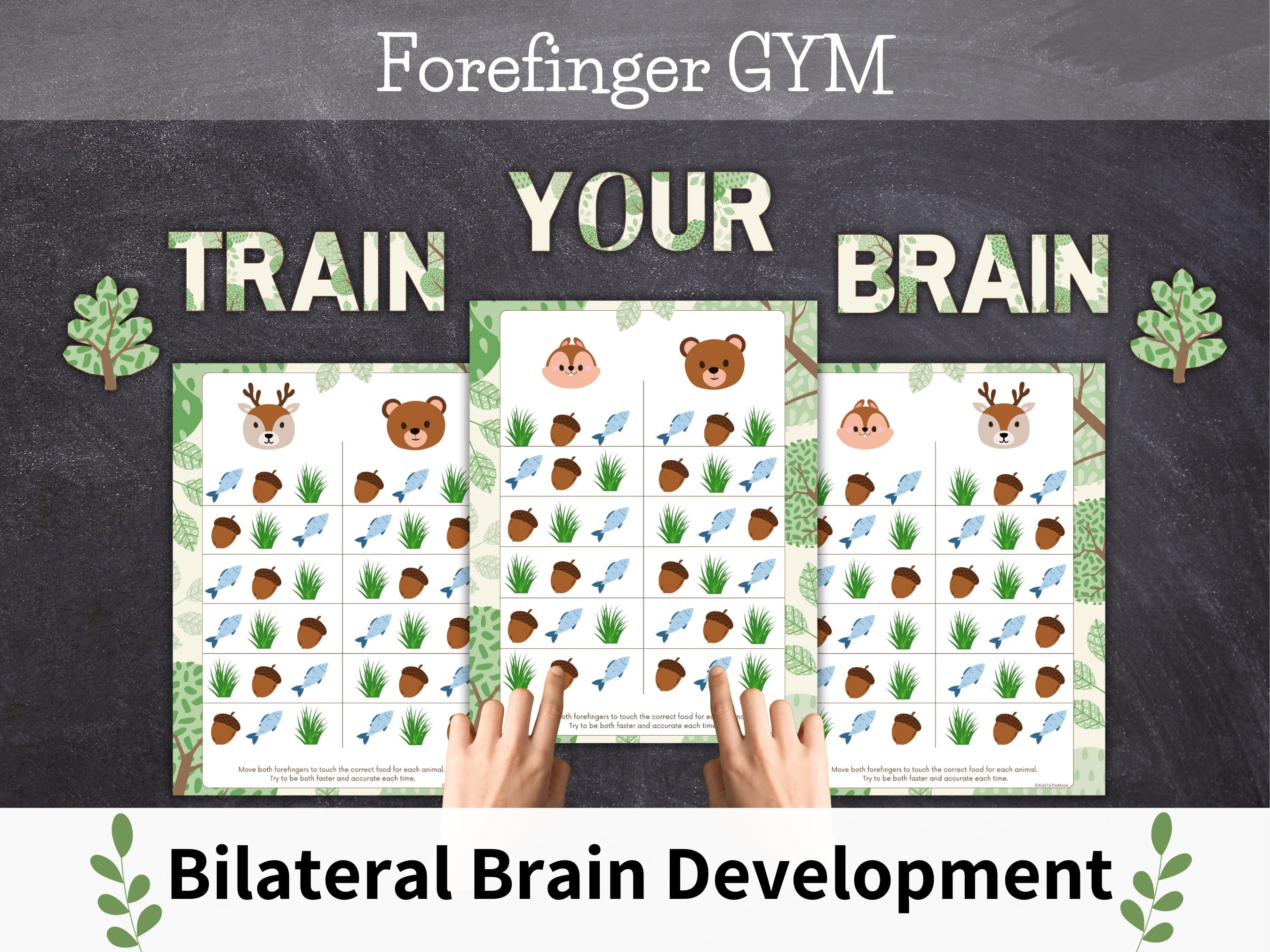 Forefinger Gym -forest Animals - Bilateral Coordination Activity ...