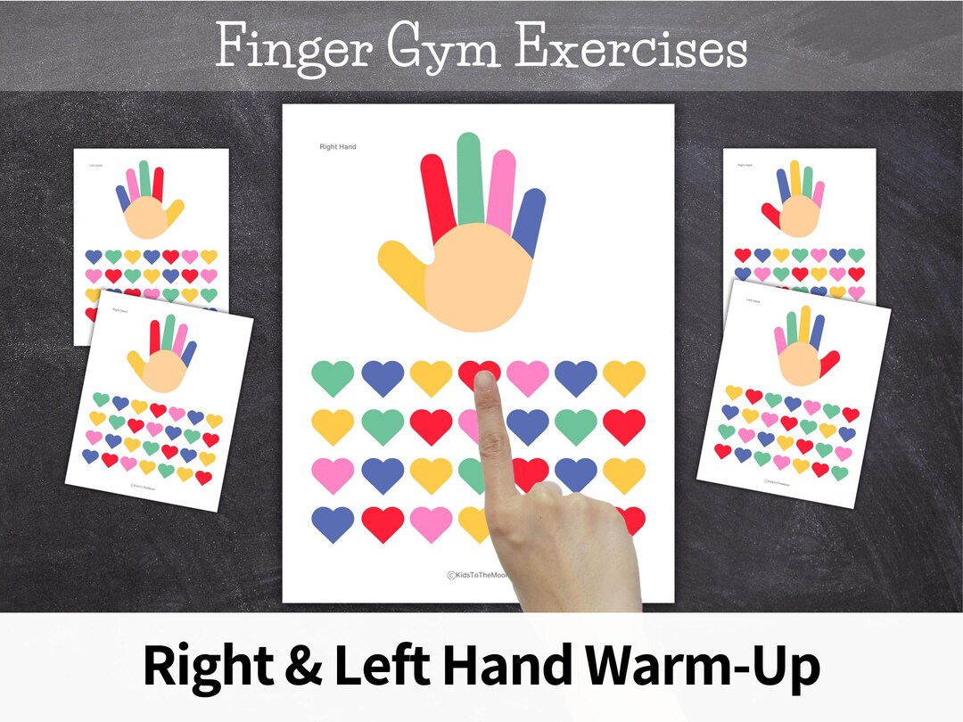 Heart Finger Gym Worksheets – Fine Motor Skills Printable (PDF) - Etsy