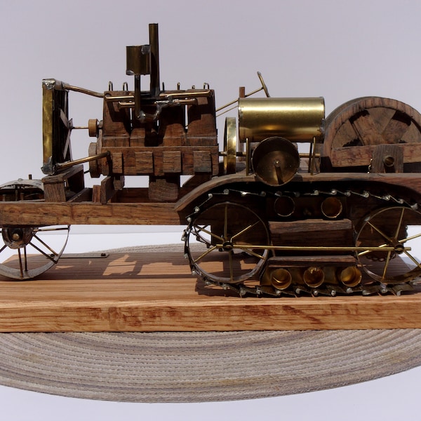 Wood Tractor Model - Etsy