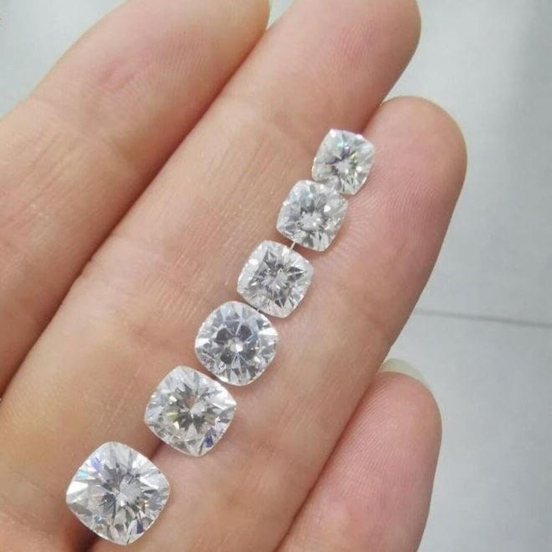 Cushion Cut Loose Moissanite GRA Certified. Color D VVS1 Clarity Loose ...