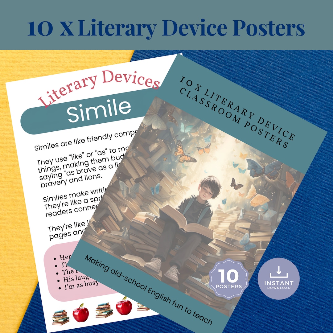 10 X Literary Device Classroom Posters Making Old-school English Fun to ...