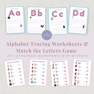 Printable Alphabet Tracing Worksheets for Preschool & Kindergarten Kids ...