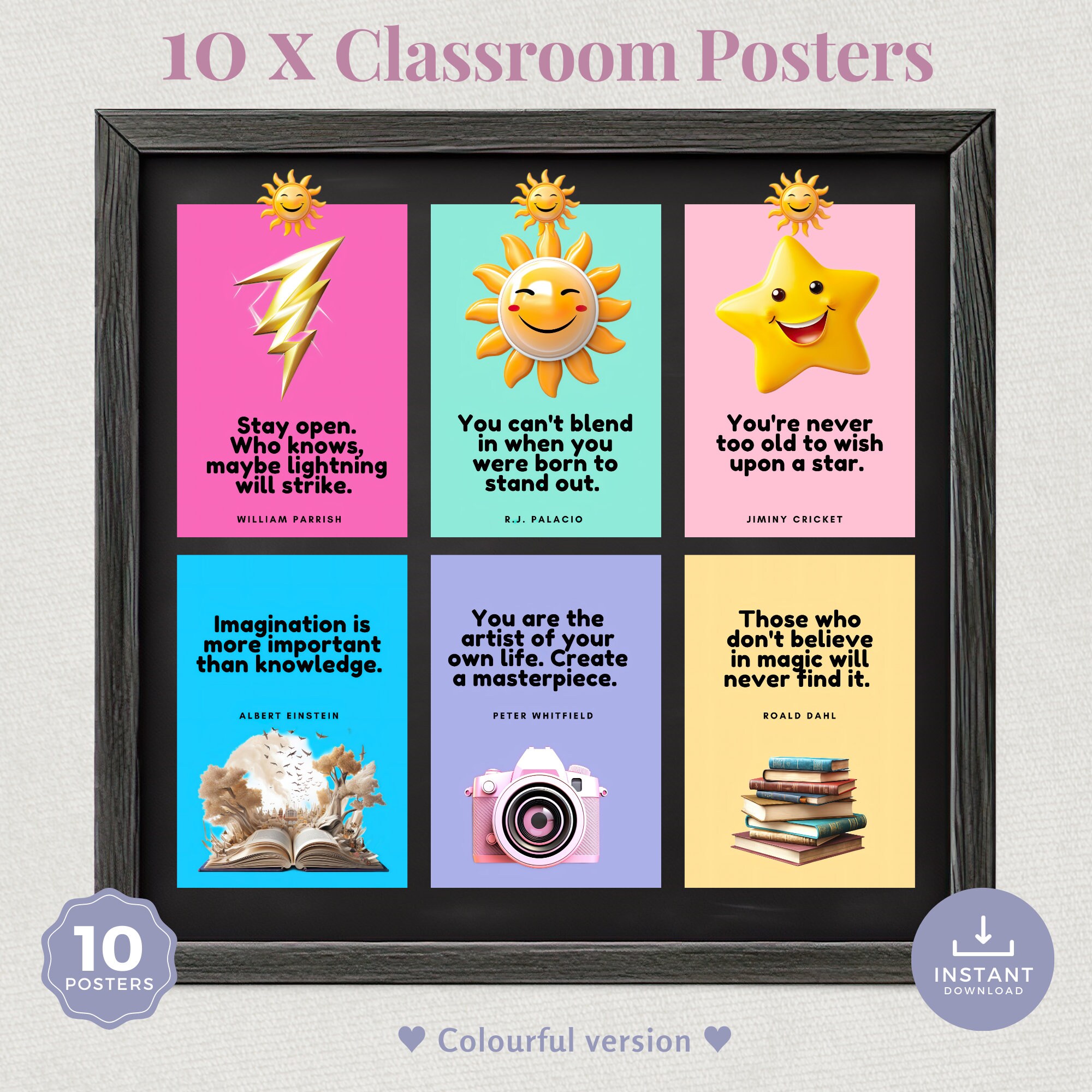10 X Inspirational Classroom Posters Classroom Prints Digital Download ...