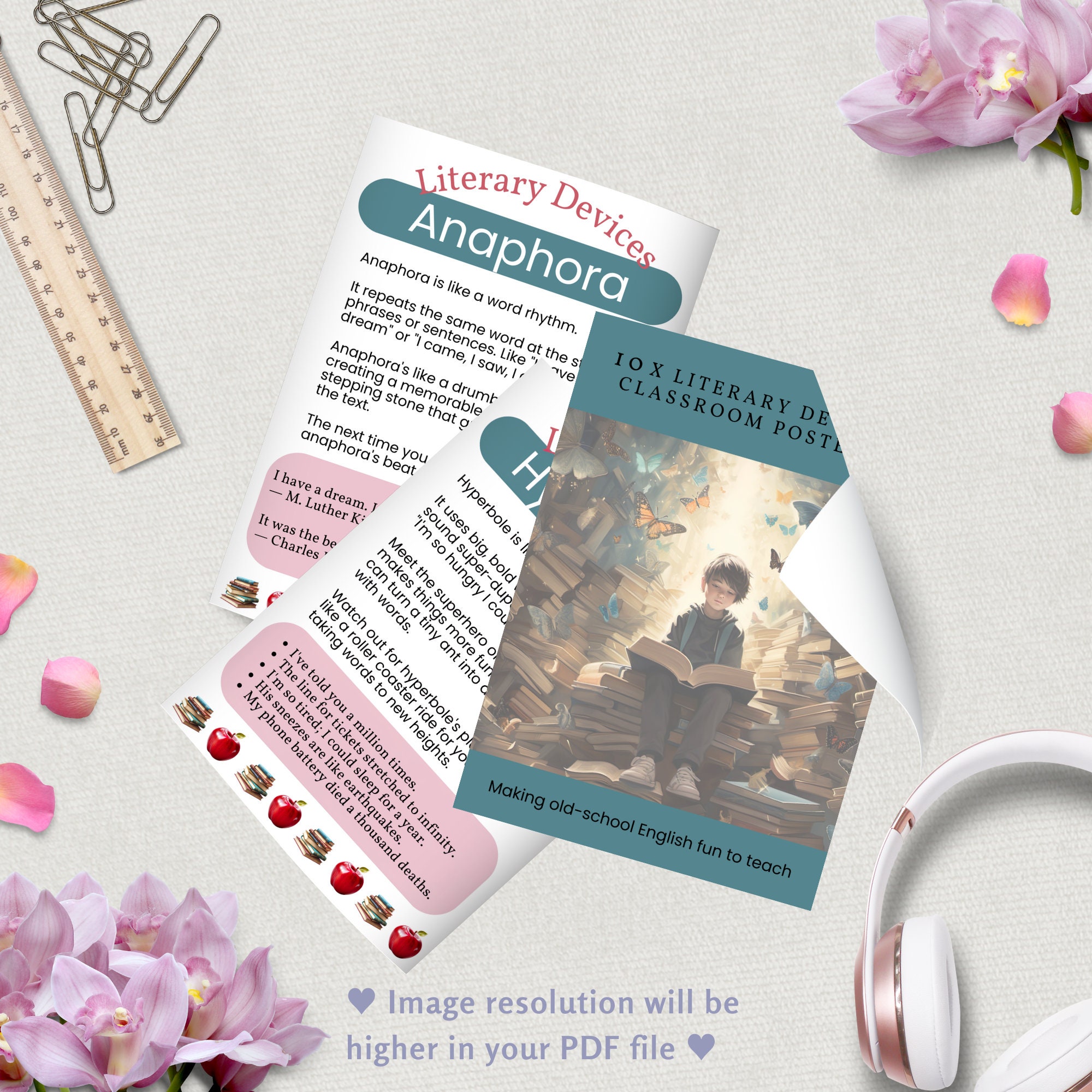 10 X Literary Device Classroom Posters Making Old-school English Fun to ...