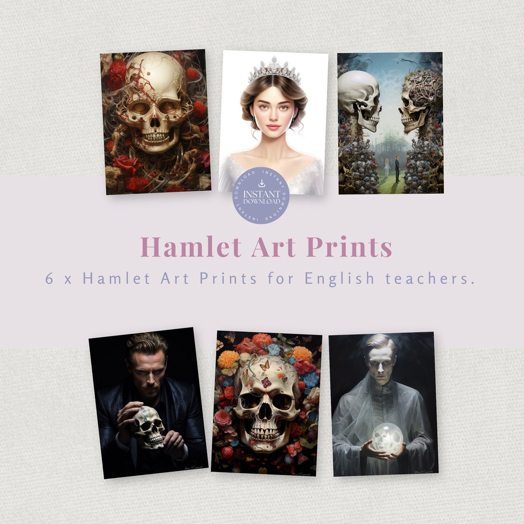 6 Hamlet Art Prints for Teachers & Bookworms Digital Download ...