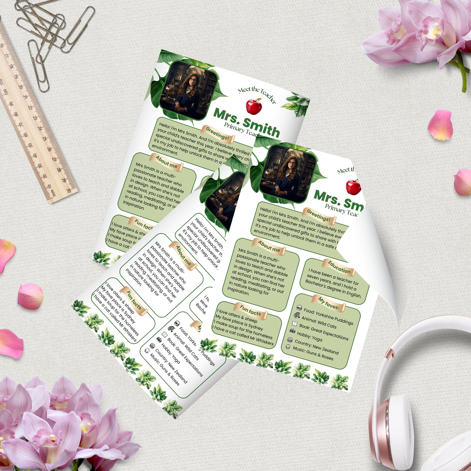 Boho Chic Meet the Teacher Classroom Posters Print at Home Boho ...