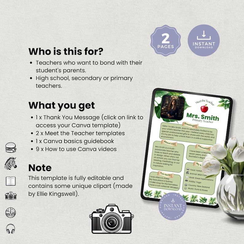 Boho Chic Meet the Teacher Classroom Posters Print at Home Boho ...