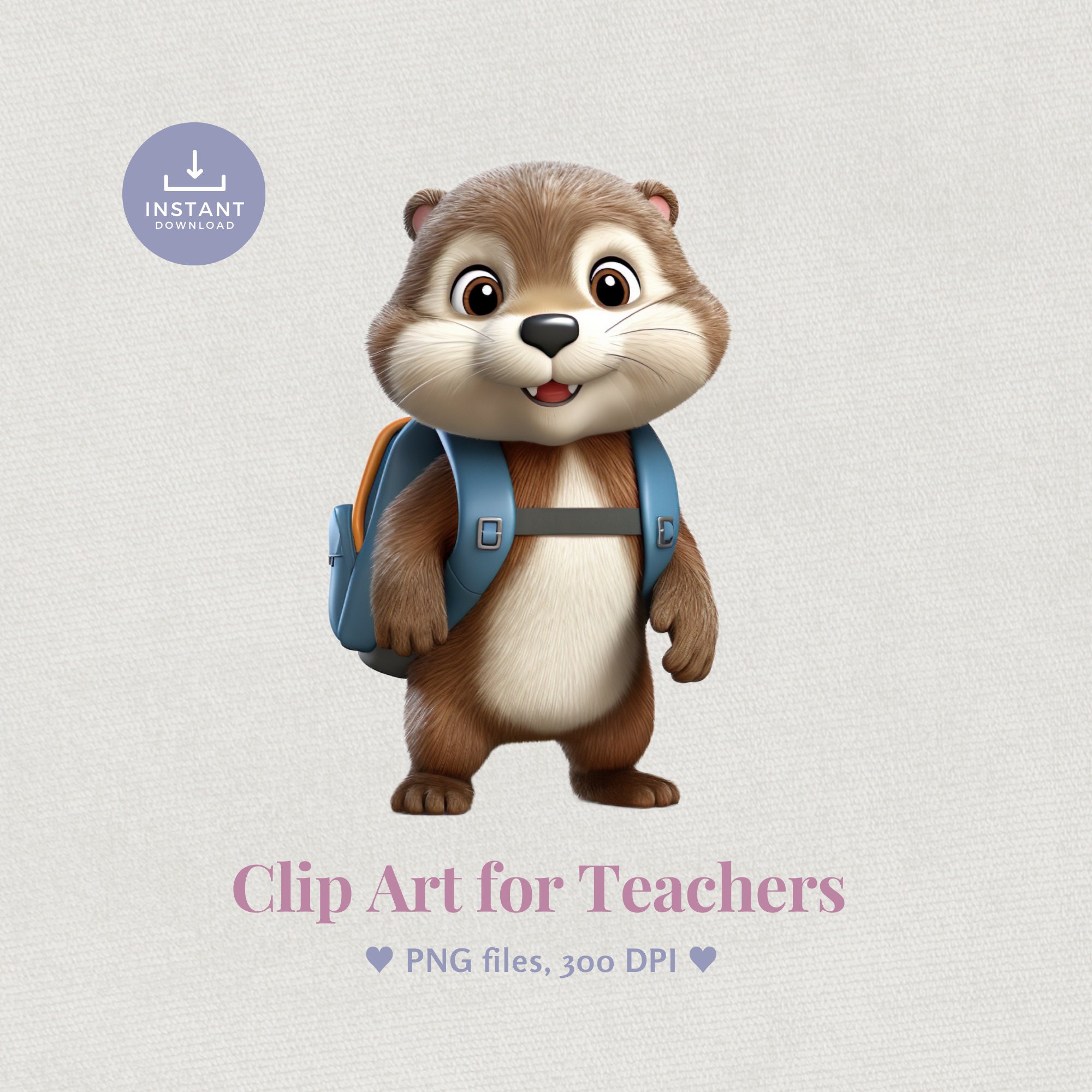 18 X Back to School Animals Clip Art Set 3D Vector Files in - Etsy