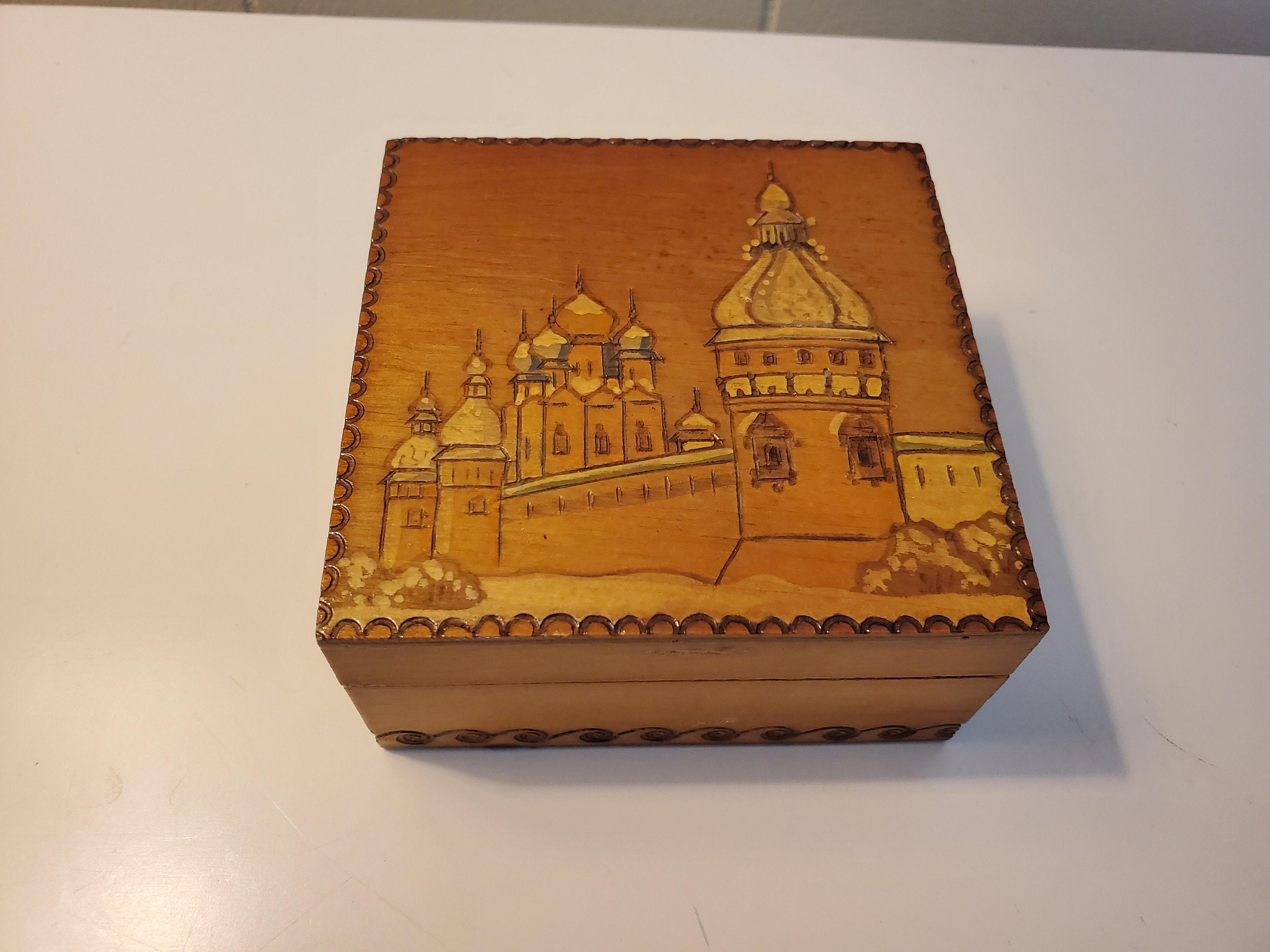 Vintage Hand Carved Wood Box (poland) - Etsy