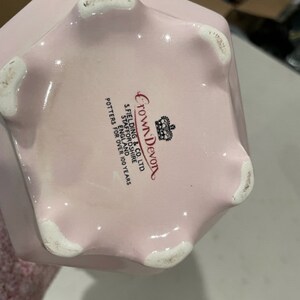 CROWN DEVON Pink "bath" Pitcher and Wall Mount Soap Toothbrush Holder ...