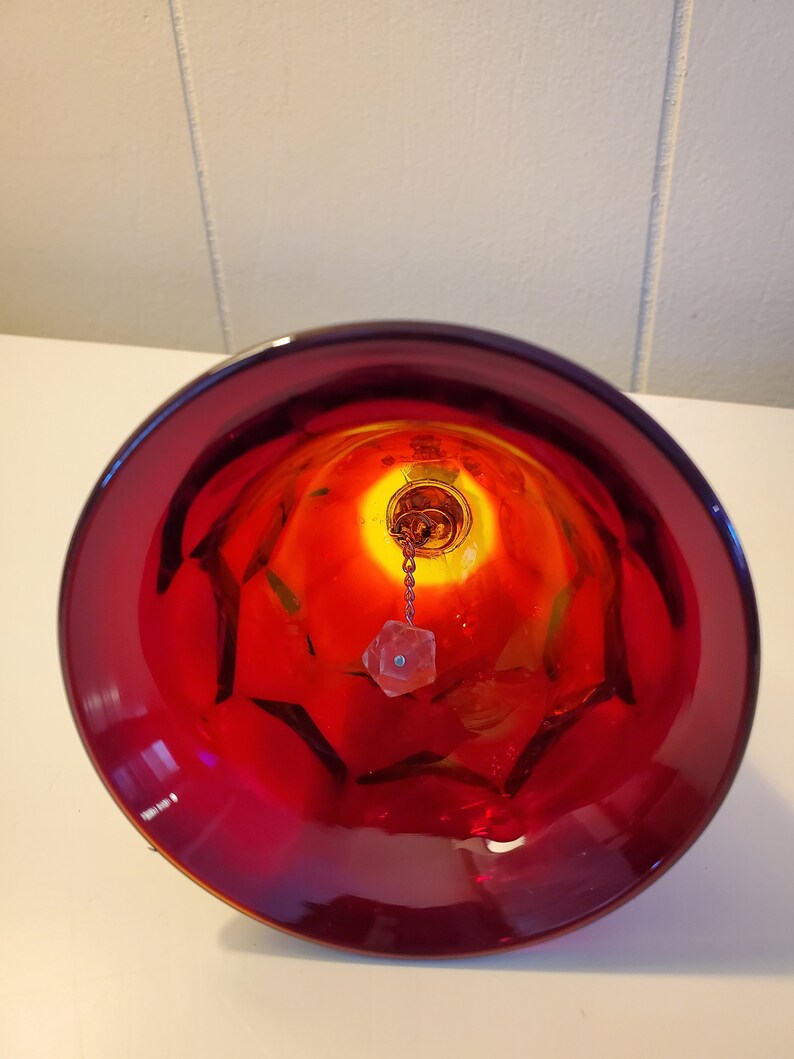 Viking Ruby Amberina Glass Bell - Etsy