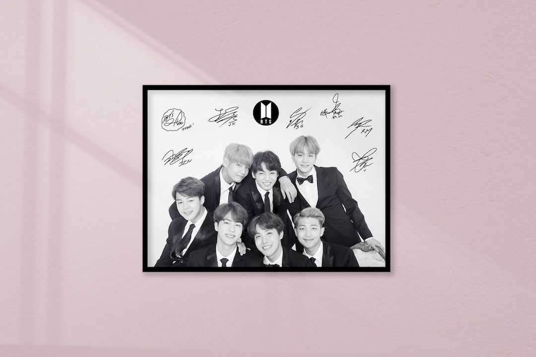 BTS Fan-made Signature/autograph Poster Wall Art BTS Room - Etsy