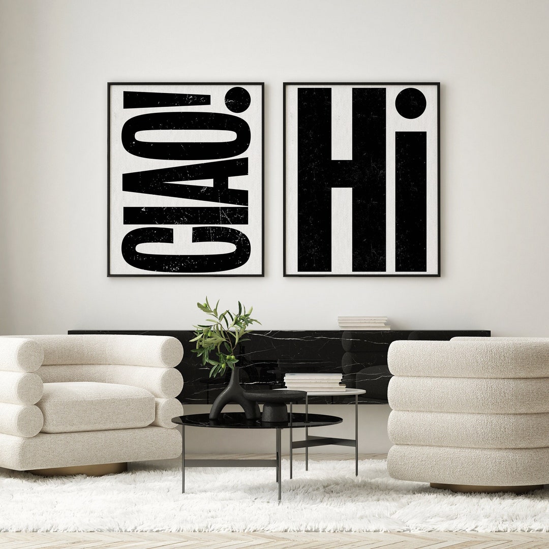 Black Series Wall Art Set of 2 Prints, Typography Poster, Hi Printable ...