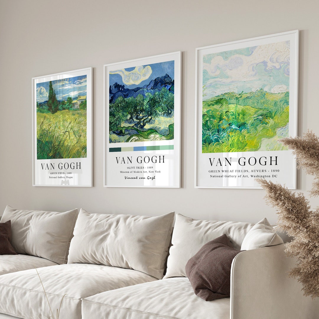 Van Gogh Poster Set, 3 Piece Wall Art, Van Gogh Print Set, Van Gogh ...