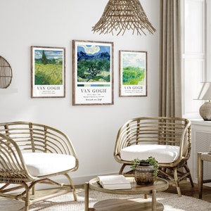 Van Gogh Poster Set, 3 Piece Wall Art, Van Gogh Print Set, Van Gogh ...