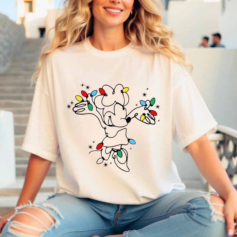 Mickey Mouse Christmas Lights Shirt, Disney Holiday Tee - Etsy