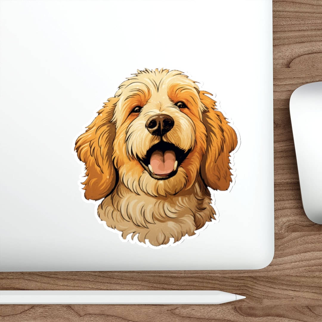 Goldendoodle Sticker, Golden Doodle Decal, Doodle Sticker, Waterproof ...