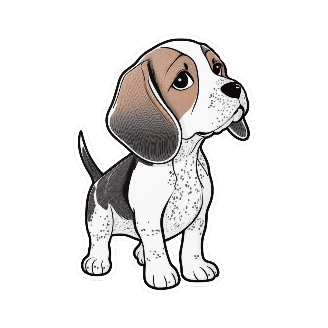 Beagle Sticker, Dog Sticker Sticker, Hydro Flask Sticker, Laptop ...