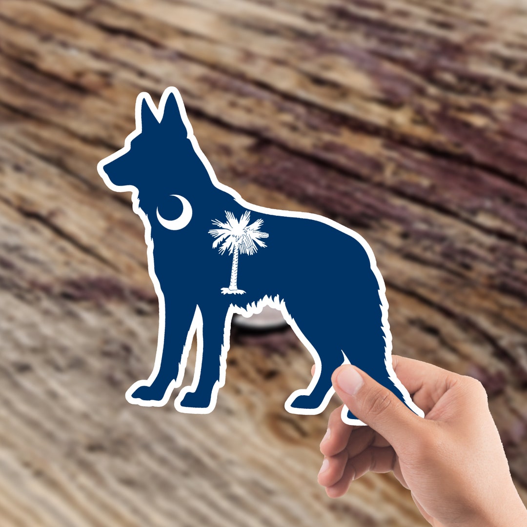 German Shepherd South Carolina Sticker, SC Sticker, South Carolina Dog ...