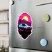 1980's Synthwave Retro Car in Sunset Sticker, 1980's Retro Car Sticker ...