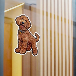Embroidery-inspired Goldendoodle STICKER, Dog Lover Gift - Etsy