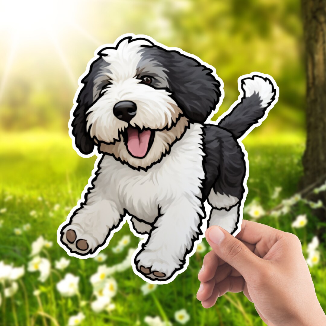Bernedoodle Sticker, Doodle Sticker, Bernese Mountain Dog, Doodle ...