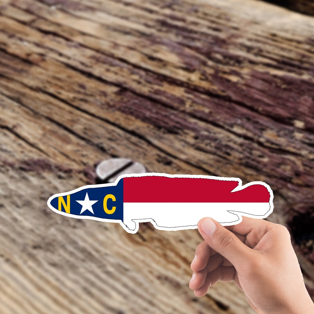 Snakehead North Carolina Sticker, Northern Snakehead, Snakehead Fish Sticker, Fishing, NC ...