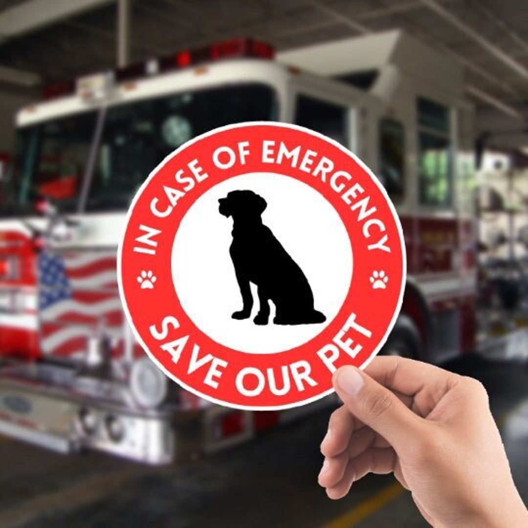 Save Dog Sticker for House, Emergency Decal for House Window, Fire ...