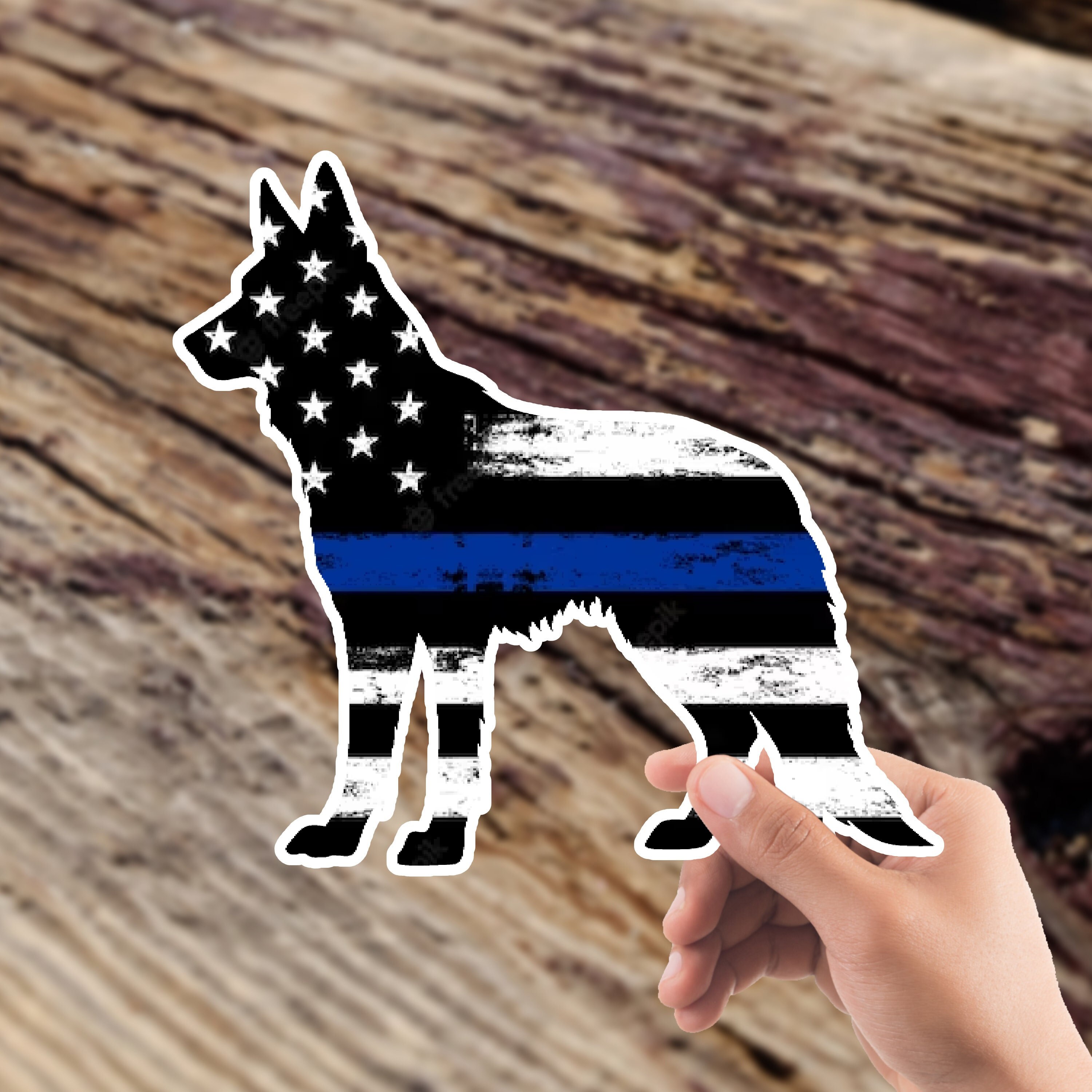 Police German Shepherd Sticker, Police Dog Silhouette Sticker, Police ...