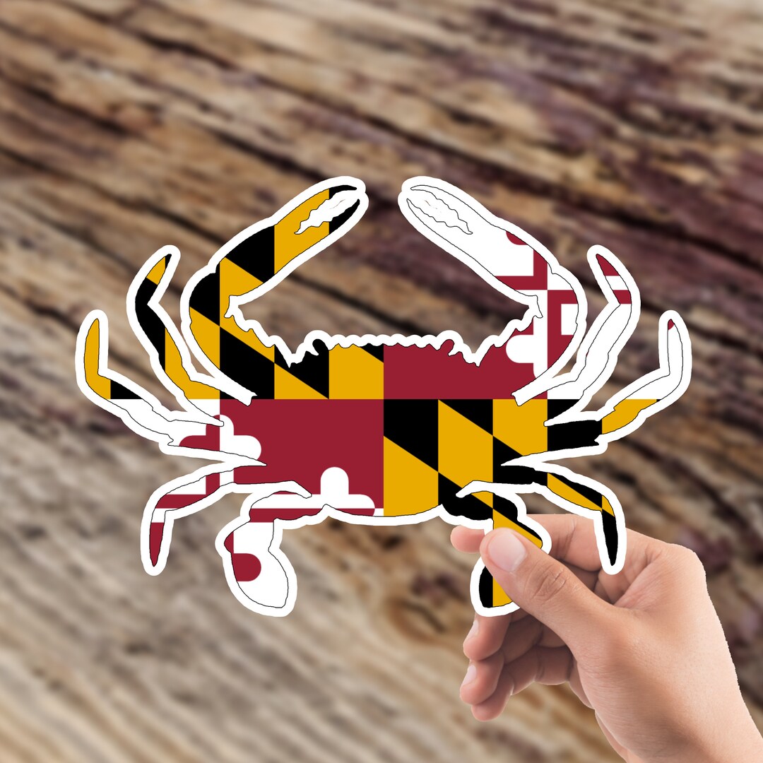 Blue Crab Silhouette Sticker, Maryland Crab Silhouette Sticker ...