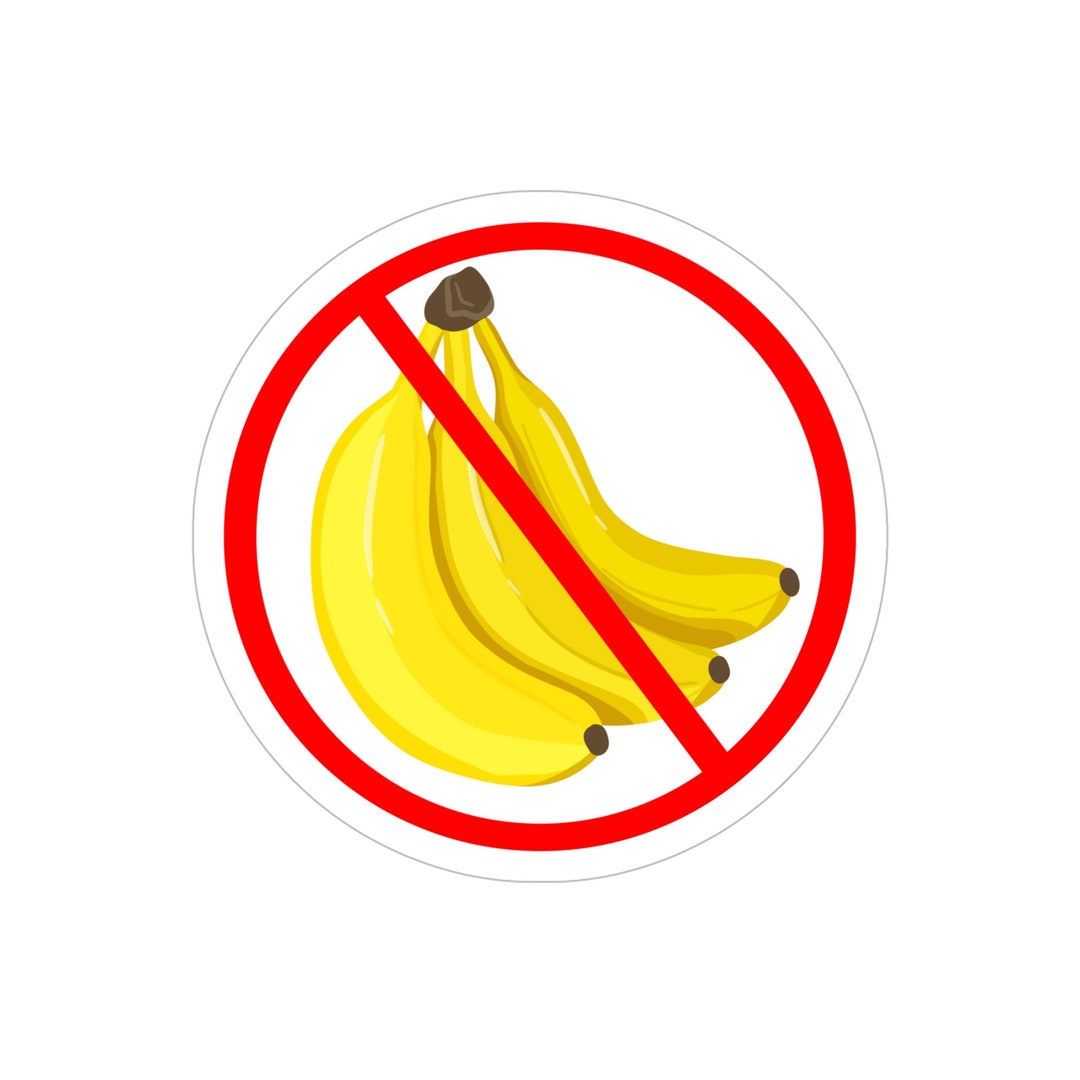 Transparent No Bananas Fishing Sticker With Clear Background, Funny ...
