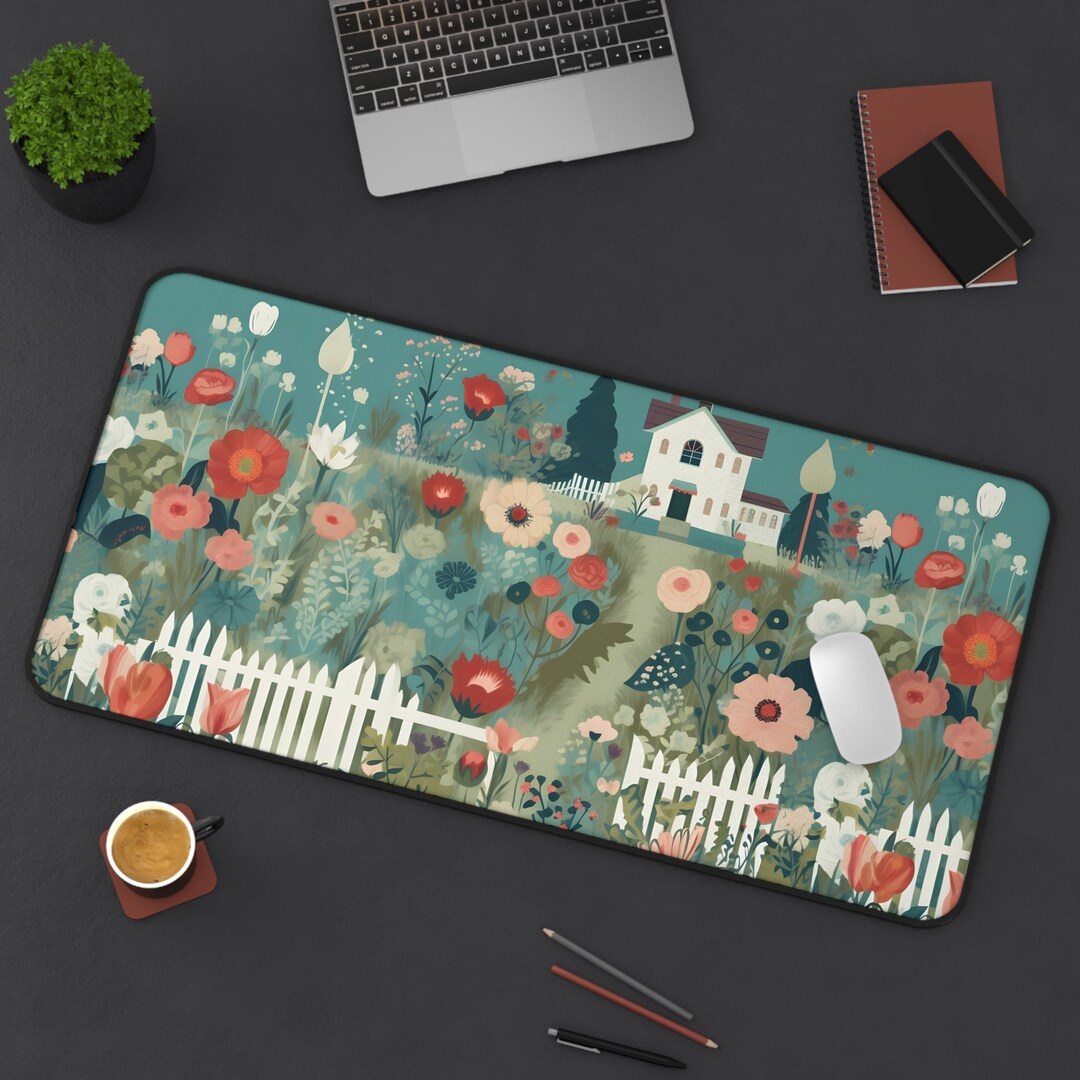 Vintage Cottagecore Floral Desk Mat - Cottagecore Countryside Decor ...
