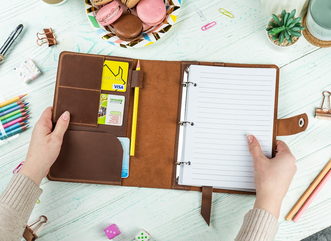 Leather Binder 3 Ring, Leather Three Ring Binder, Leather Binder Cover ...