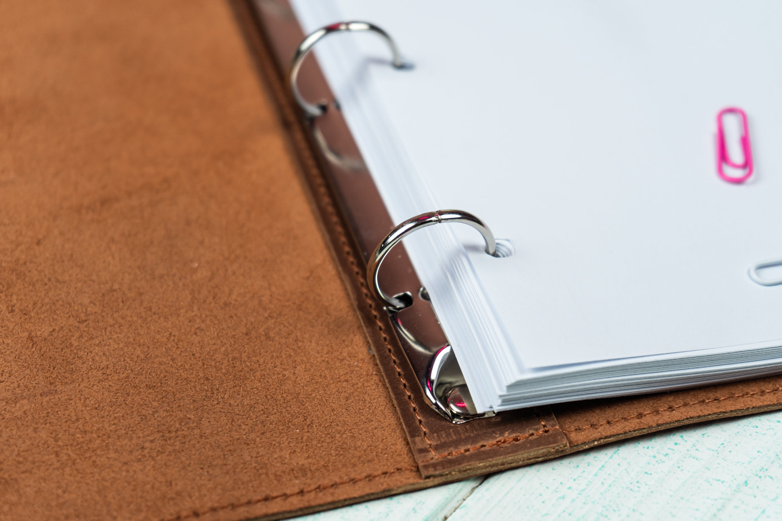 Leather Ring Binder, Binder Cover, Ring Binder, Personalized Leather ...