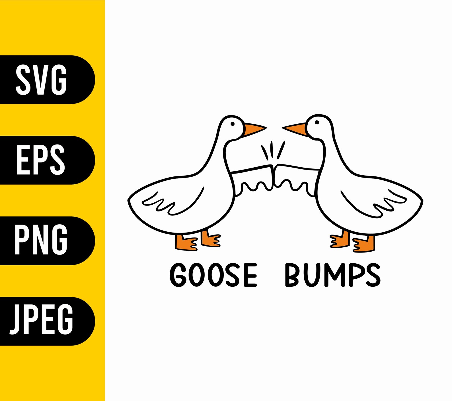 Goose Bumps Duck Funny Design Svg Eps Jpeg Png High Resolution File ...