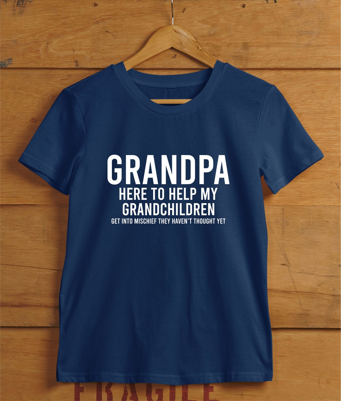 Grandpa Here to Help My Grandchildren Get Into Mischief T-shirt Funny ...