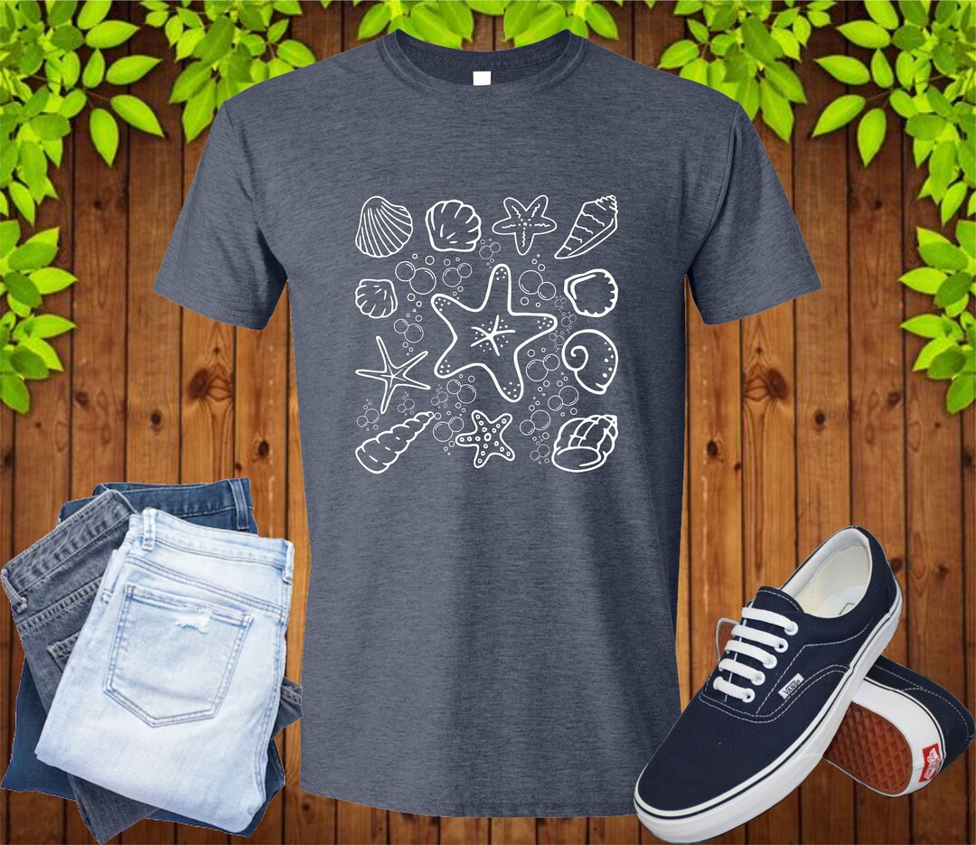 Shell T Shirt, Sea Shells Gifts, Sea Shells T Shirts, Summer Clothing ...