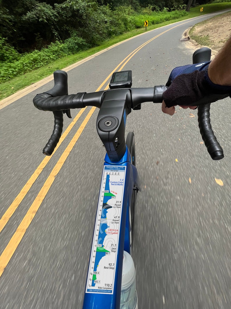Custom ROUTE PROFILE STICKER for Your Ride or Race! - Etsy